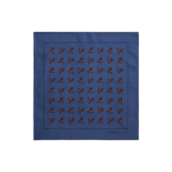 Ralph Lauren Duck-print Wool Challis Pocket Square
