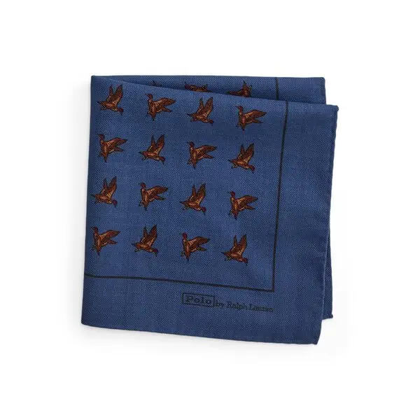 Ralph Lauren Duck-print Wool Challis Pocket Square