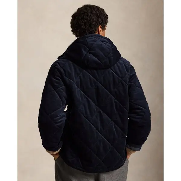 Ralph Lauren Quilted Corduroy Hooded Jacket
