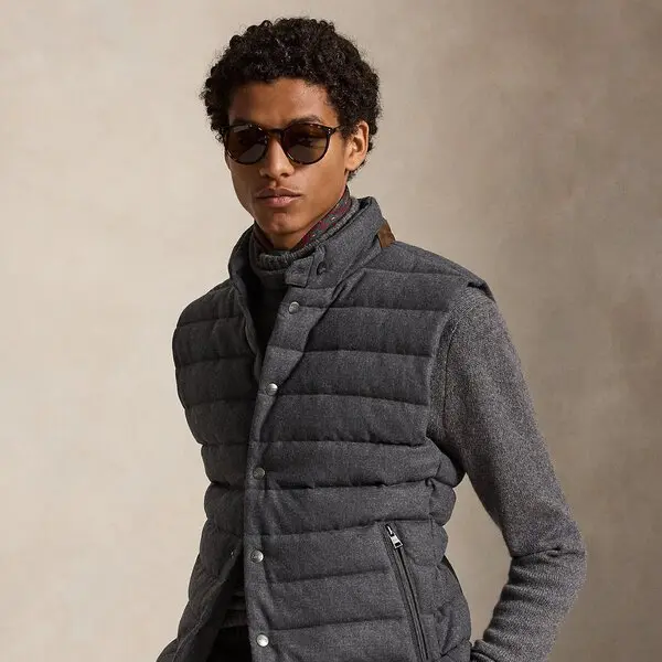 Ralph Lauren The Stanwood Wool-blend Down Vest - Barclay Heather