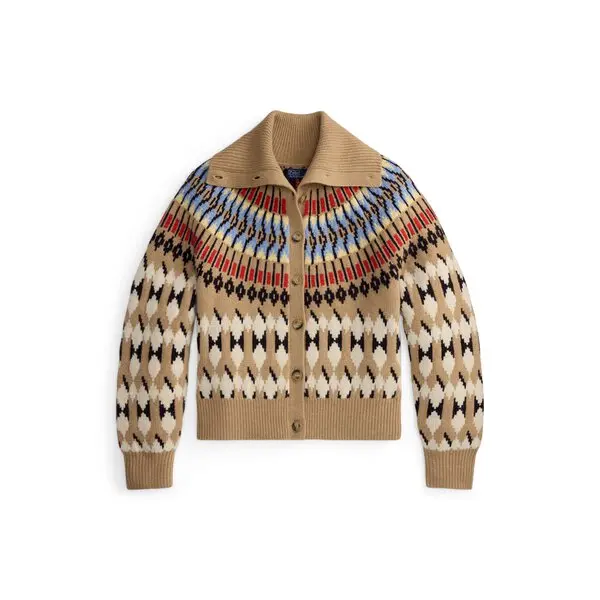 Ralph Lauren Geo-motif Wool-cashmere Cardigan