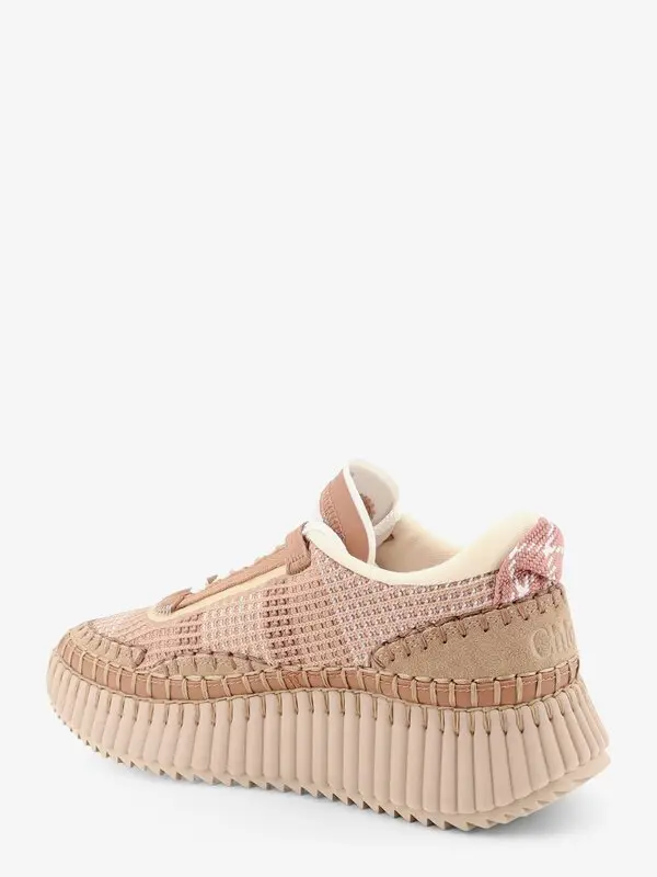 Chloé Nama Low-top Sneakers In Mesh With Suede Inserts