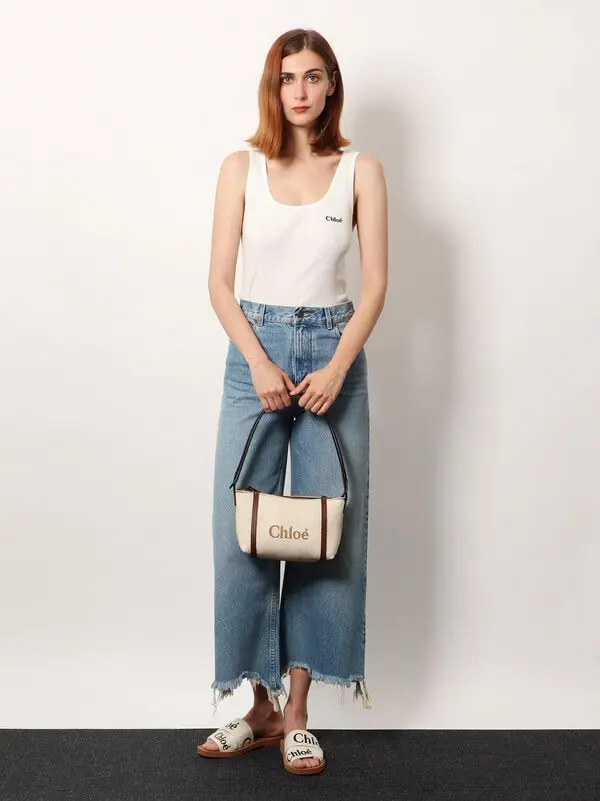 Chloé Ribbed Cotton Tank Top