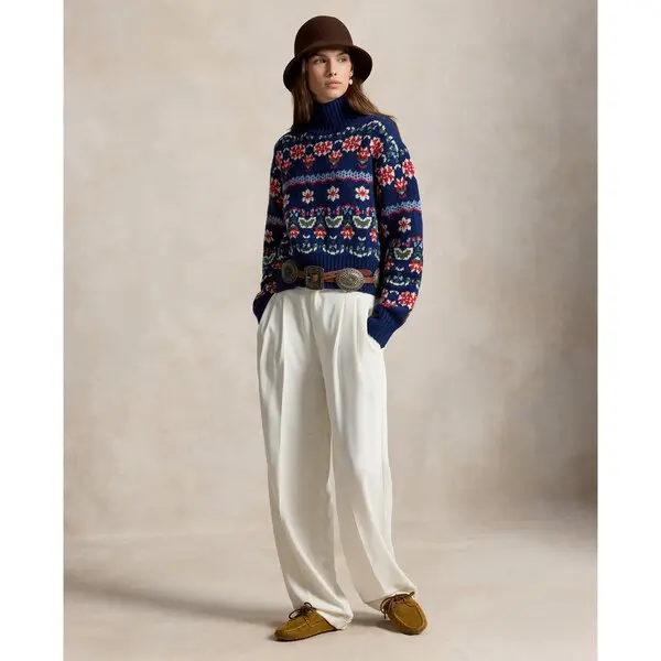 Ralph Lauren Floral Wool-blend Sweater