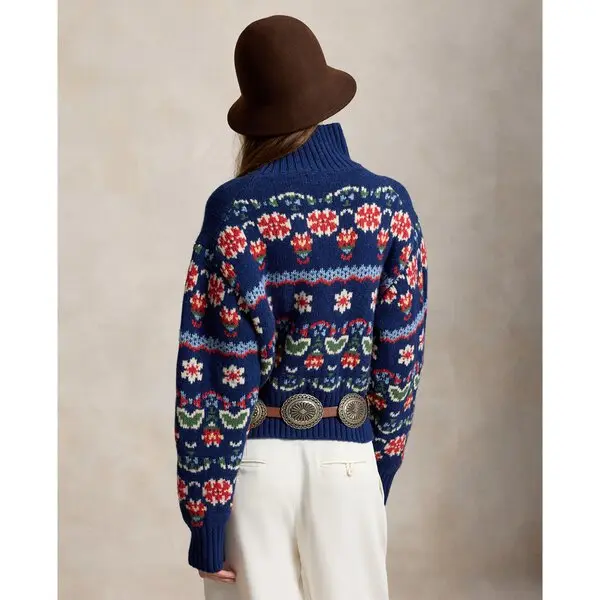 Ralph Lauren Floral Wool-blend Sweater