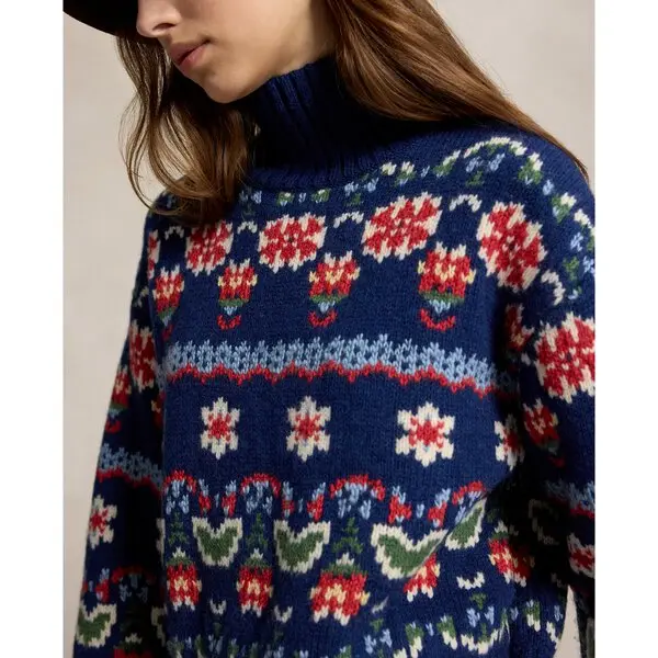 Ralph Lauren Floral Wool-blend Sweater