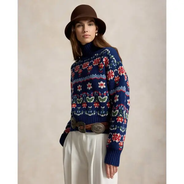 Ralph Lauren Floral Wool-blend Sweater