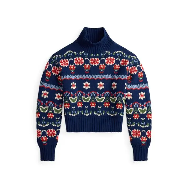 Ralph Lauren Floral Wool-blend Sweater
