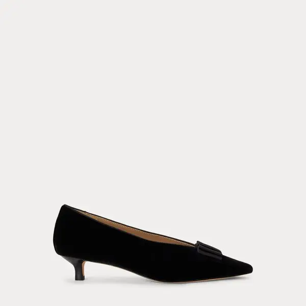 Ralph Lauren Francesca Bow-trim Velvet Pump