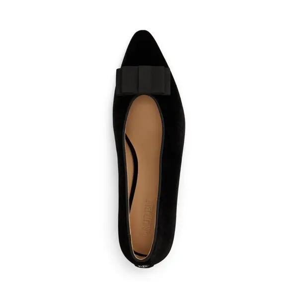 Ralph Lauren Francesca Bow-trim Velvet Pump
