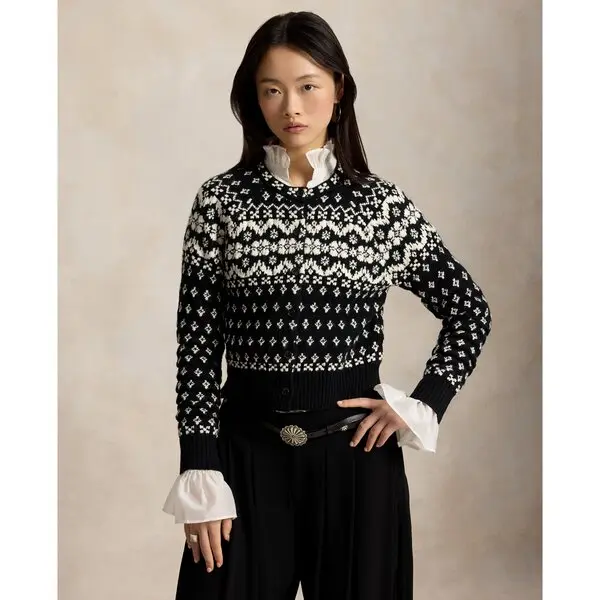 Ralph Lauren Fair Isle Wool-blend Cardigan