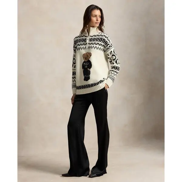 Ralph Lauren Ski Polo Bear Wool-cashmere Quarter-zip