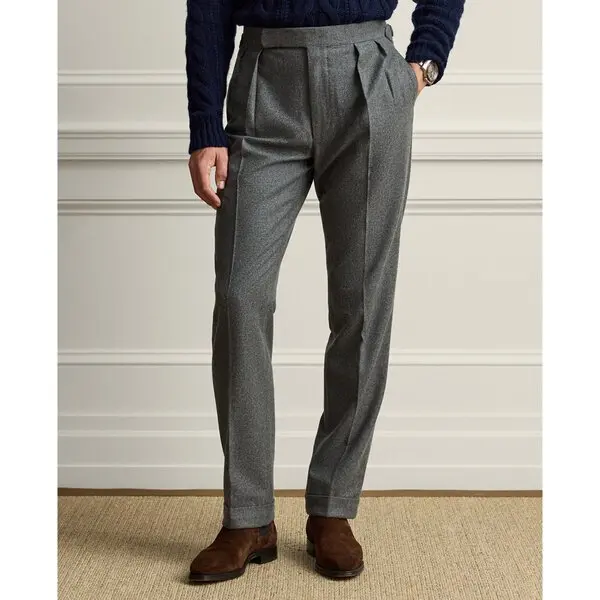 Ralph Lauren Gregory Hand-tailored Flannel Trouser