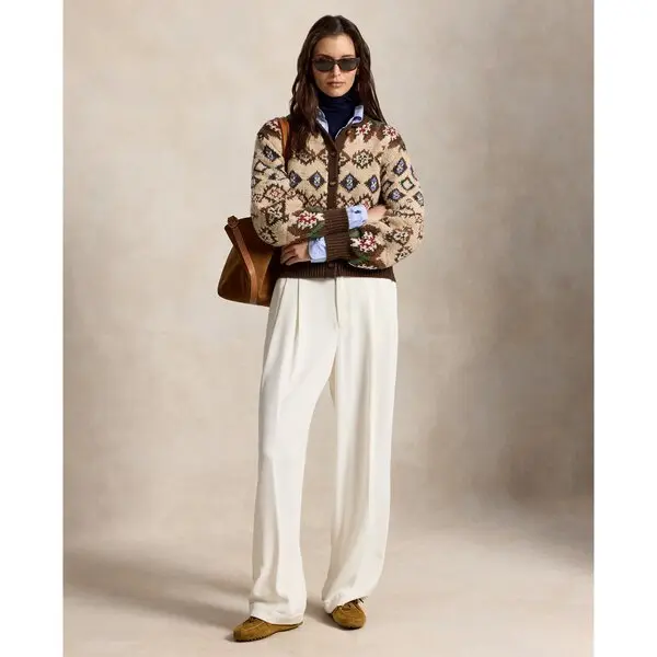 Ralph Lauren Geo-pattern Wool-cashmere Cardigan