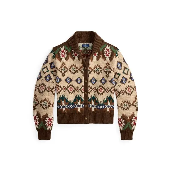 Ralph Lauren Geo-pattern Wool-cashmere Cardigan