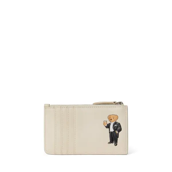 Ralph Lauren Polo Bear Leather Zip Card Case