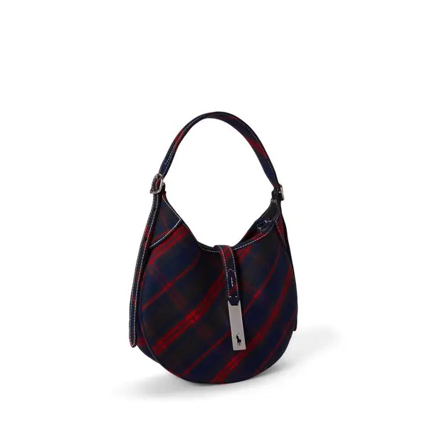 Ralph Lauren Polo Id Plaid Twill Small Shoulder Bag