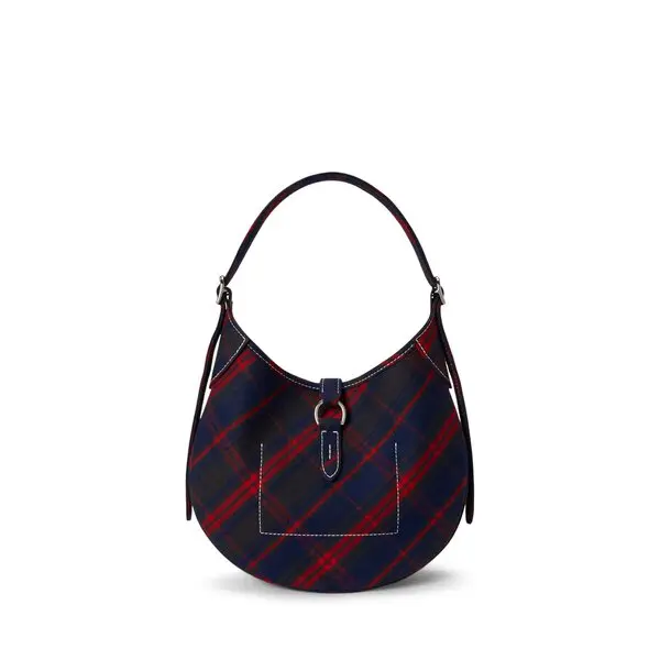 Ralph Lauren Polo Id Plaid Twill Small Shoulder Bag