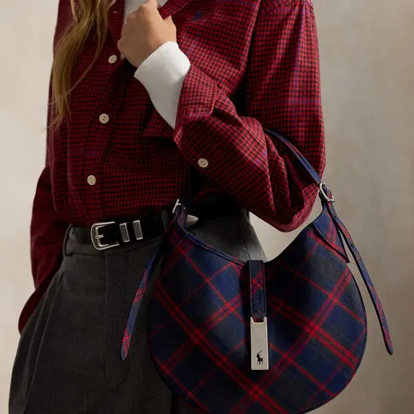 Ralph Lauren Polo Id Plaid Twill Small Shoulder Bag - Multi Plaid