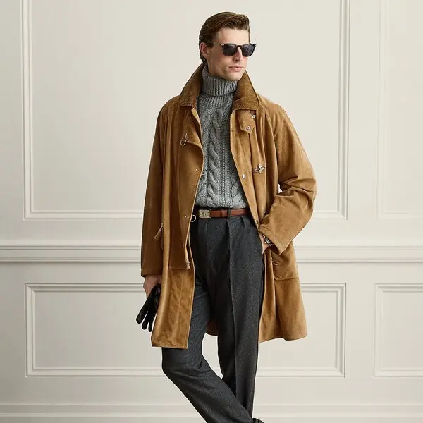Ralph Lauren Whitleigh Suede Parka - Tan