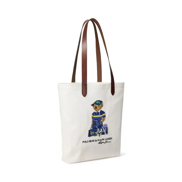 Ralph Lauren Us Open Polo Bear Shopper Tote