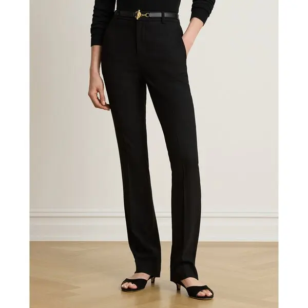 Ralph Lauren Stretch Wool Crepe Straight Pant