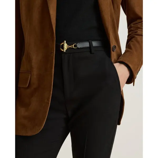 Ralph Lauren Stretch Wool Crepe Straight Pant