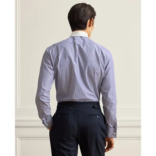 Ralph Lauren Striped Poplin French Cuff Shirt