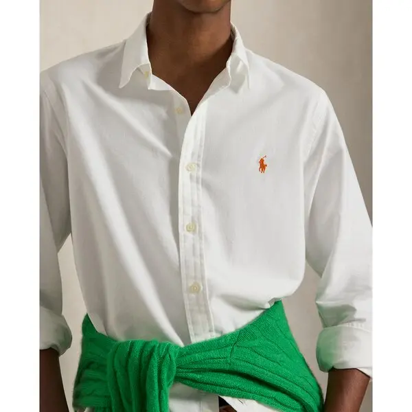 Ralph Lauren Classic Fit Oxford Shirt - White/orange
