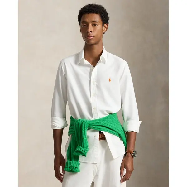 Ralph Lauren Classic Fit Oxford Shirt - White/orange