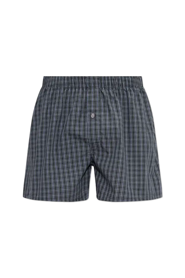 Hanro Cotton Checked Boxers