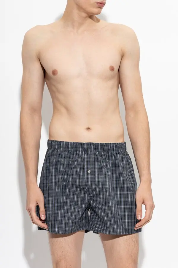Hanro Cotton Checked Boxers