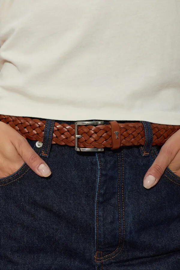 AMI Paris Leather Belt