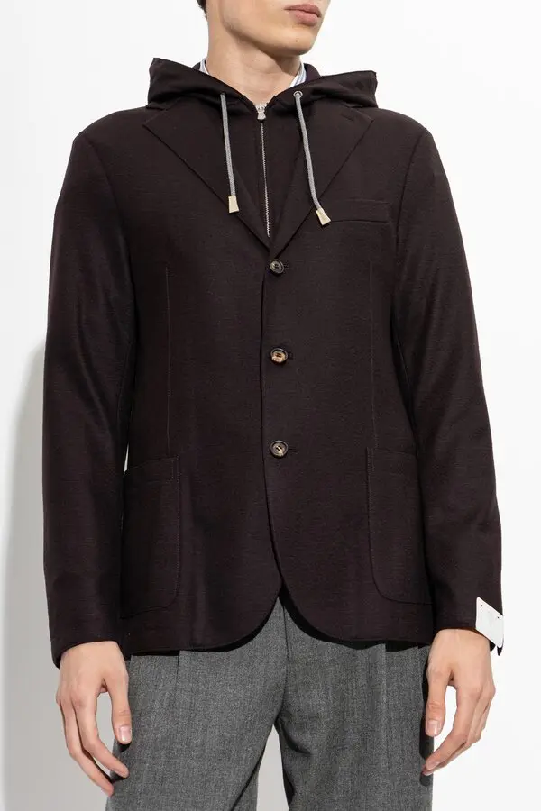 Eleventy Jacket With Detachable Hood