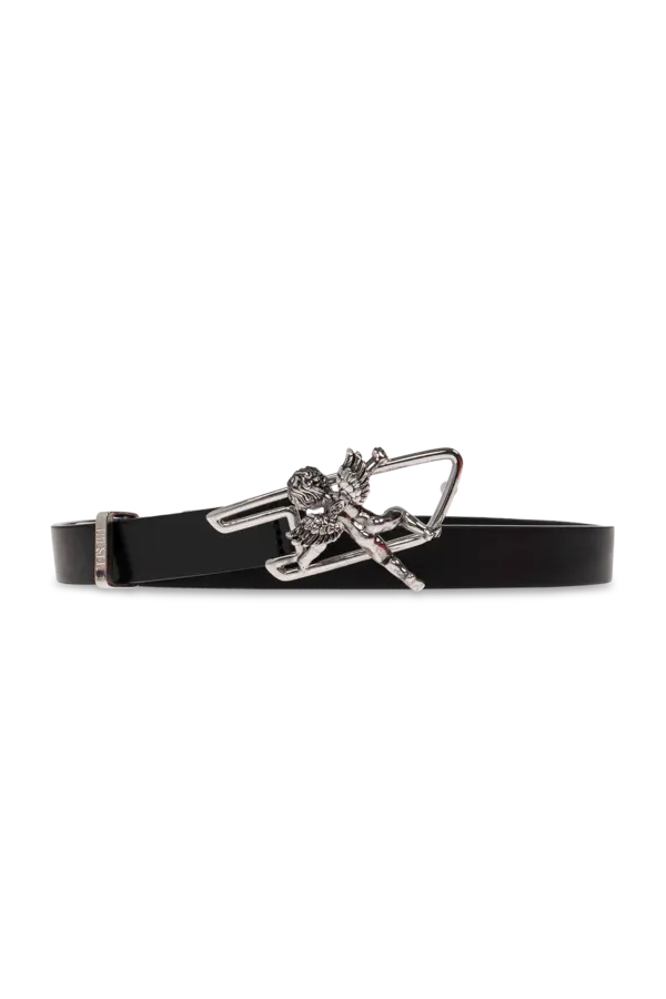 DIESEL® Leather Belt ‘b-d Line W Angell - Black
