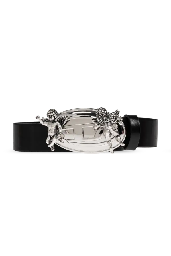 DIESEL® Leather Belt ‘b-oval Angels