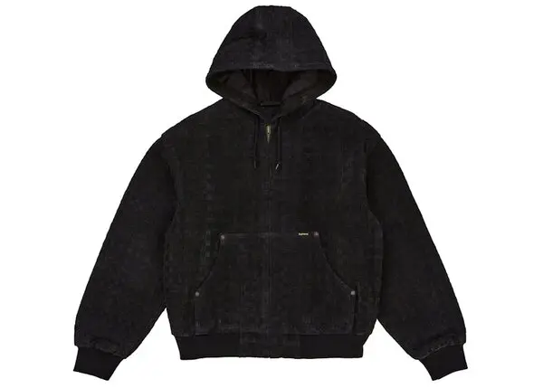 Supreme Woven Suede Hooded Work Jacket