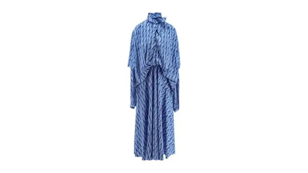 Balenciaga Printed Bm71nk3yrs128 Dress - Blue