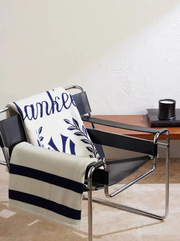 Ralph Lauren Yankees Jacquard-woven Wool And Cotton-blend Throw