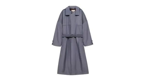 Marni High Collar Belted Trench Coat