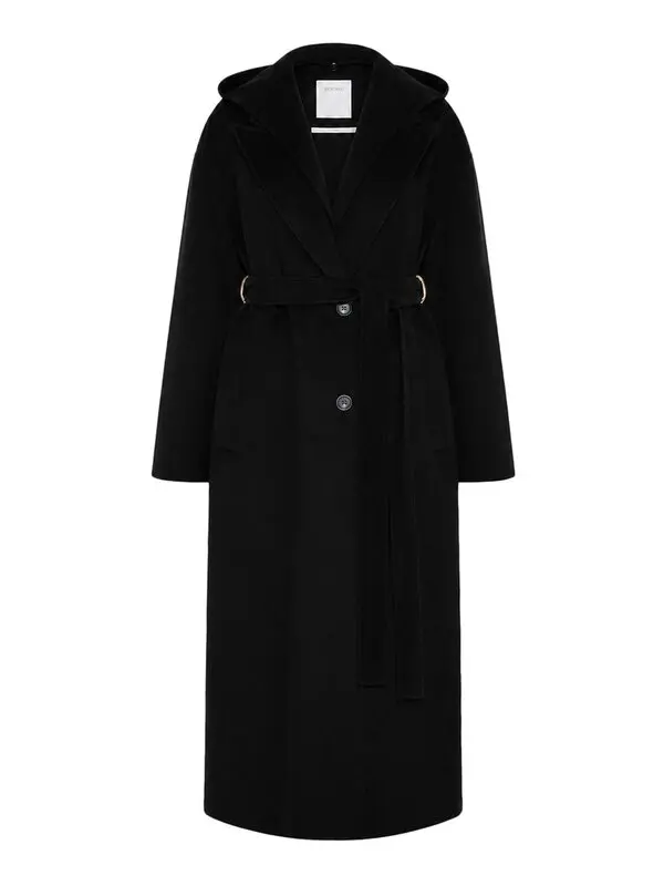 Sportmax Oversized Pure Wool Coat - Black
