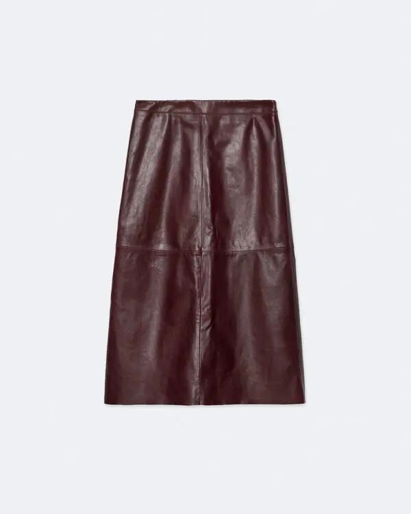 ALLSAINTS Olivia Leather Midi Skirt