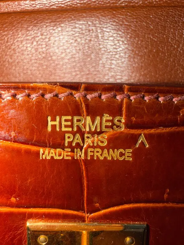 Hermès Miel Shiny Porosus Crocodile Birkin 35 Ghw