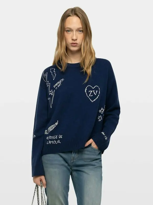 Zadig&Voltaire Markuz Cashmer Sweater - Marine