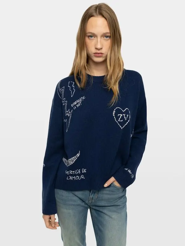Zadig&Voltaire Markuz Cashmer Sweater - Marine