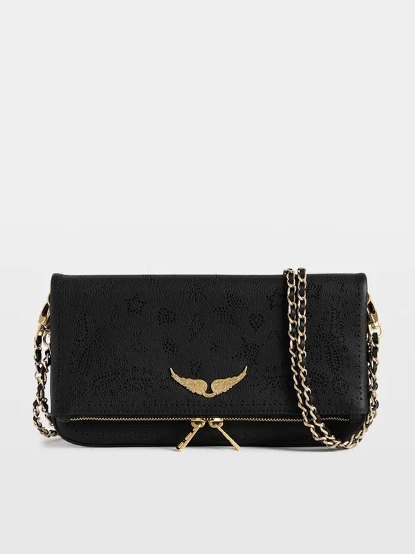 Zadig&Voltaire Rock Perforated Clutch - Black