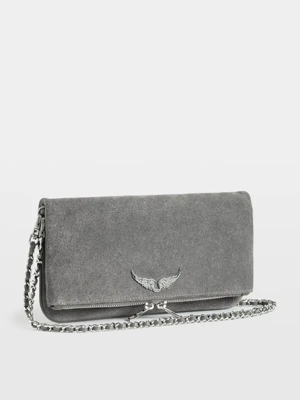 Zadig&Voltaire Rock Suede Clutch - Road