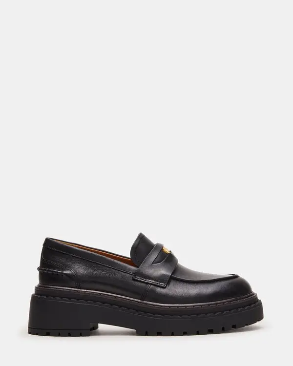 Steve Madden Raftus Platform Loafers - Black