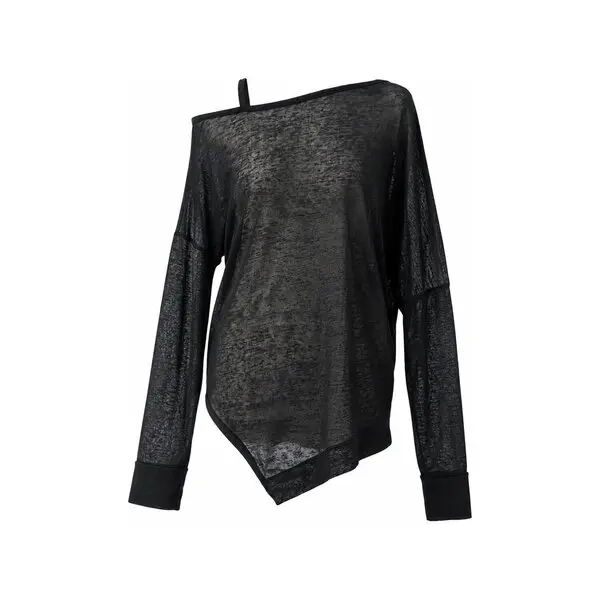 YOGI8APPAREL Oversized Off The Shoulder Cotton Polyester Top