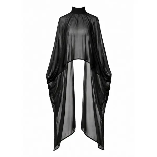 YOGI8APPAREL Extravagant Sheer Cape Tunic